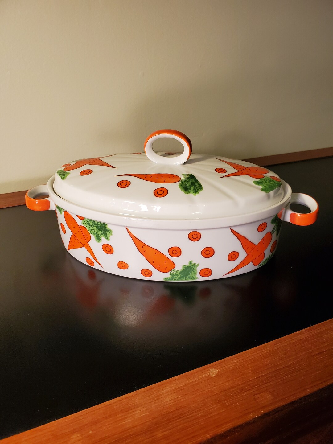 Franci Villa Vanilla Vegetable Polka Dot Covered Casserole With Carrot ...