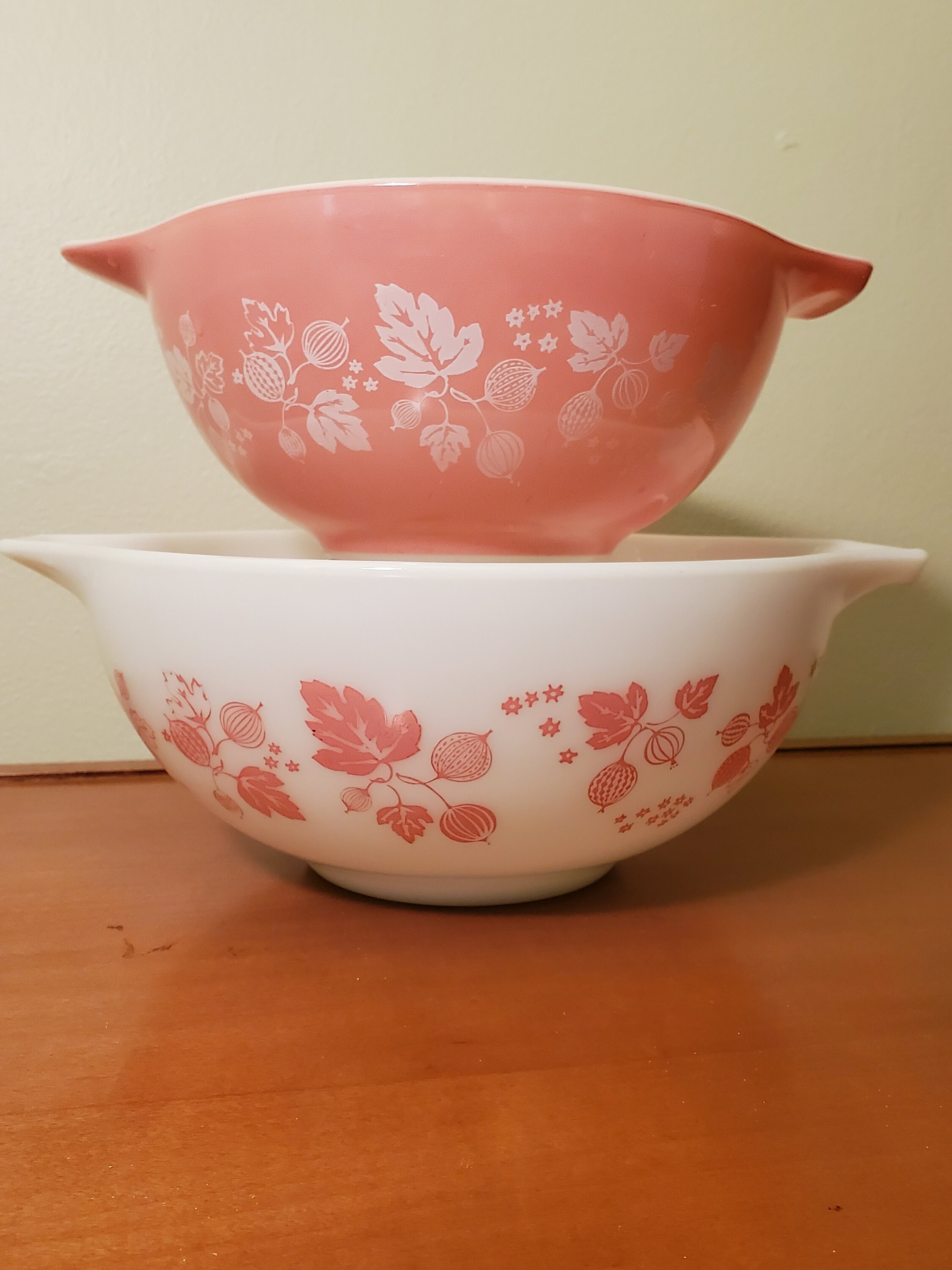 Pyrex Pink Gooseberry Cinderella Bowls Set of 2 - Etsy