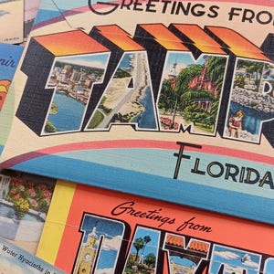 Vintage Florida Postcard Collection With Map and Travel Brochures - Etsy