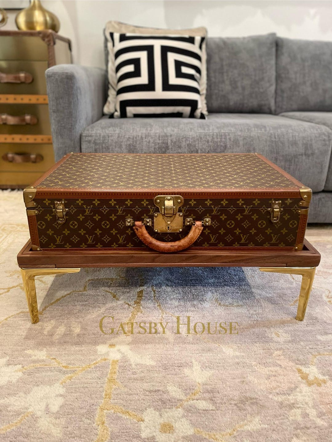 SOLD Vintage Louis Vuitton Trunk Coffee Table, Side Table, Night Stand ...