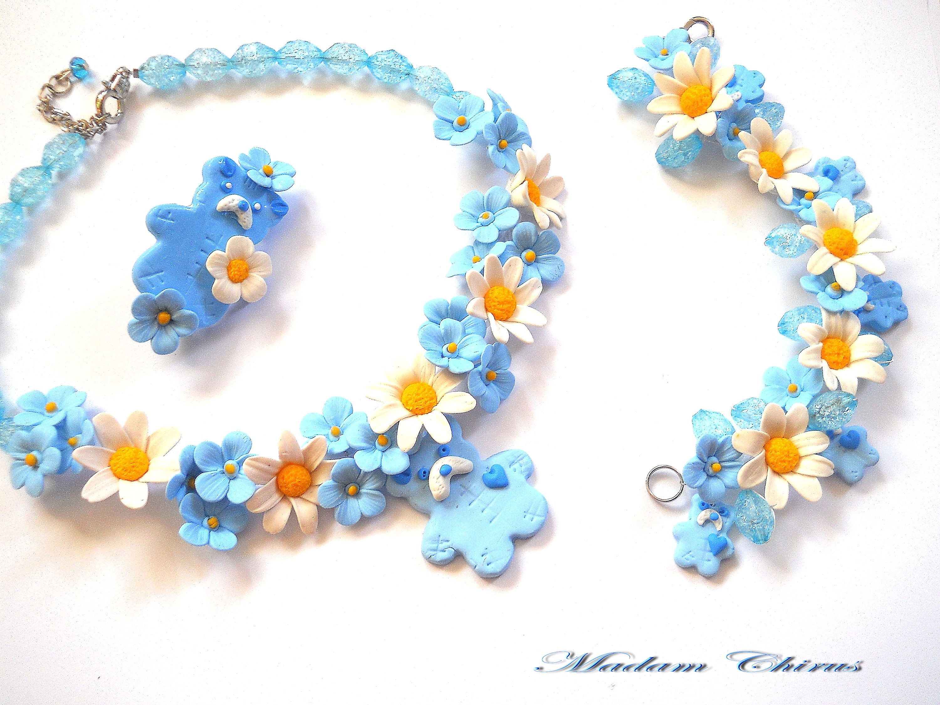 For Children Blue Necklace Baby Decoration Bracelet With - Etsy