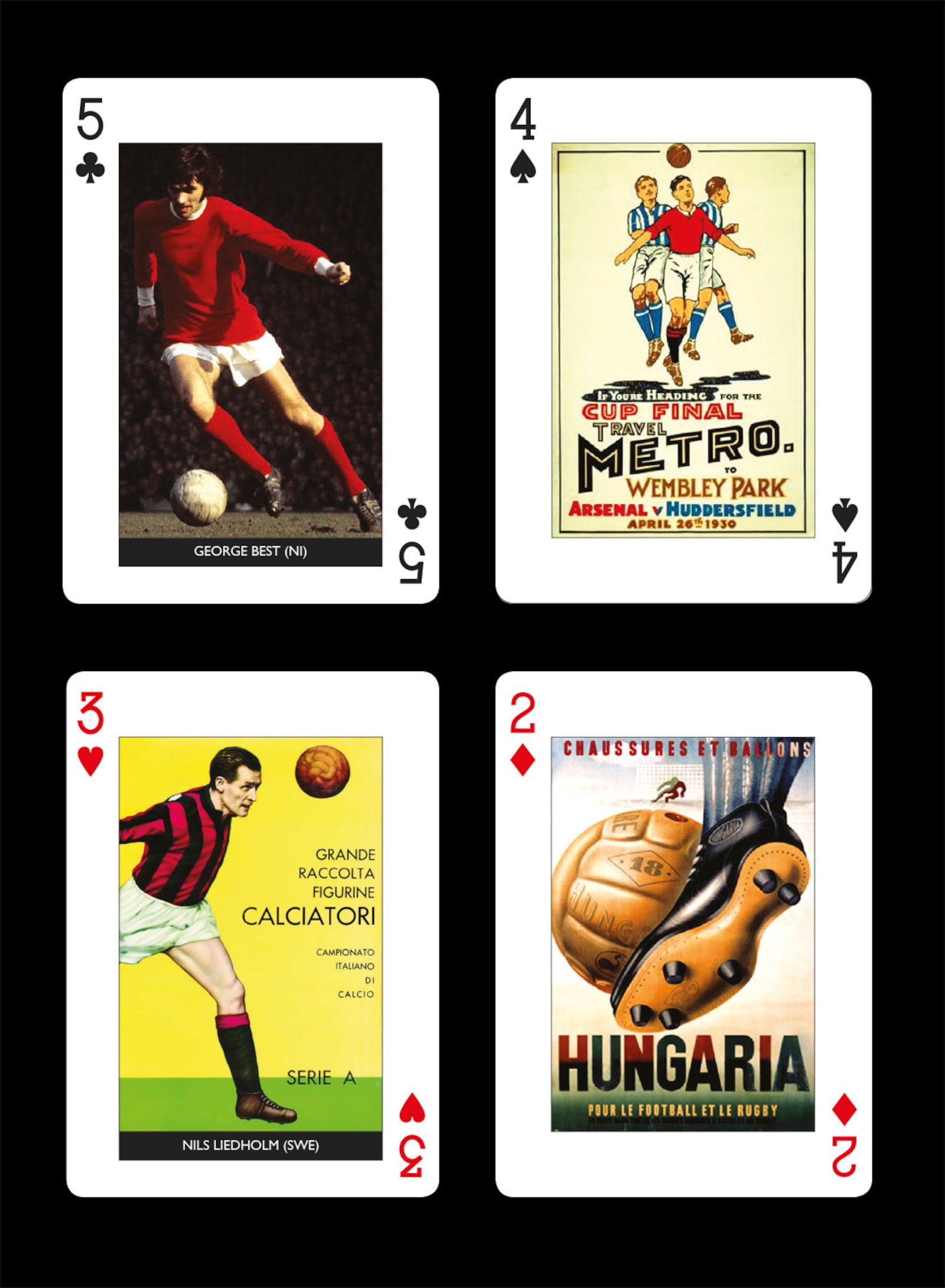 Football Legends & Memories Playing Cards - Etsy