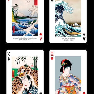 Japanese Prints Playing Cards - Etsy