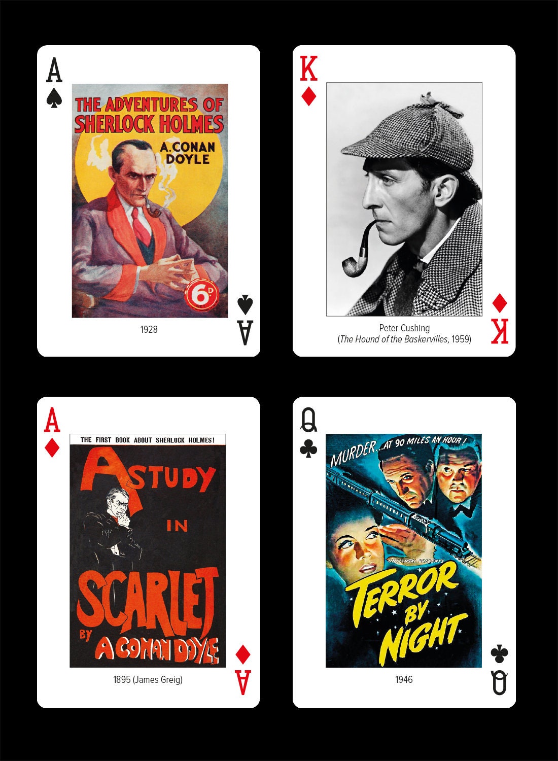 Sherlock Holmes playing cards | Etsy