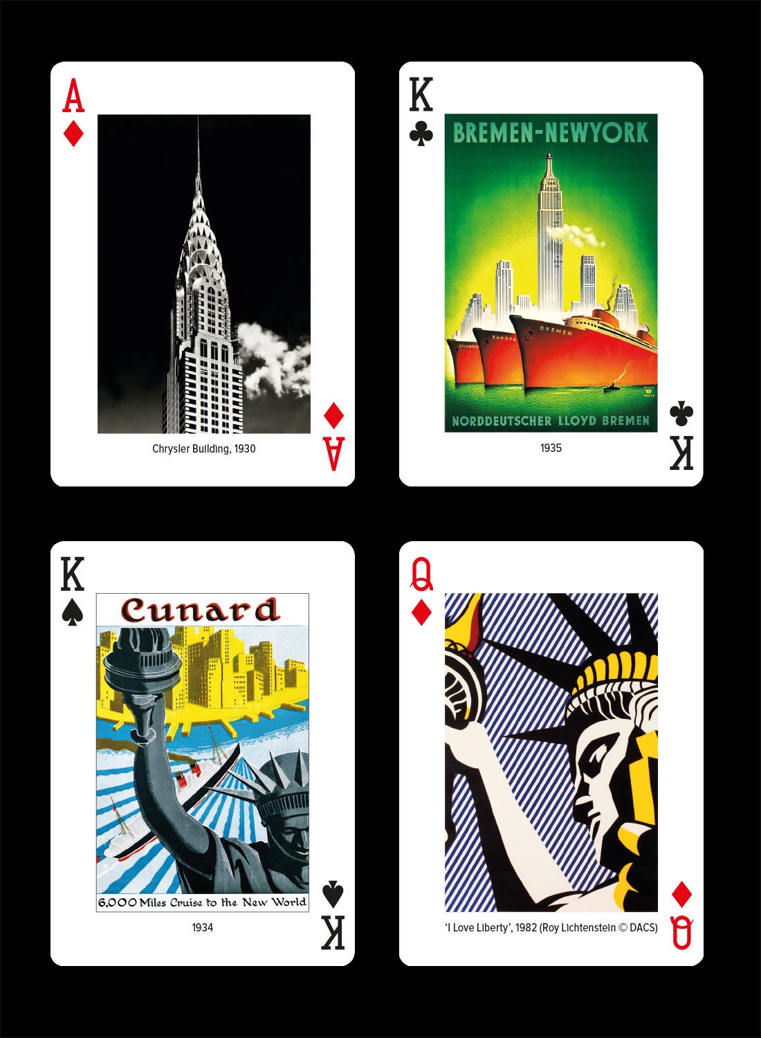 New York playing cards | Etsy