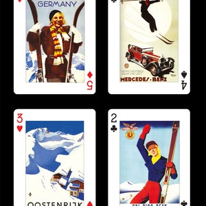 Ski Art Playing Cards - Etsy