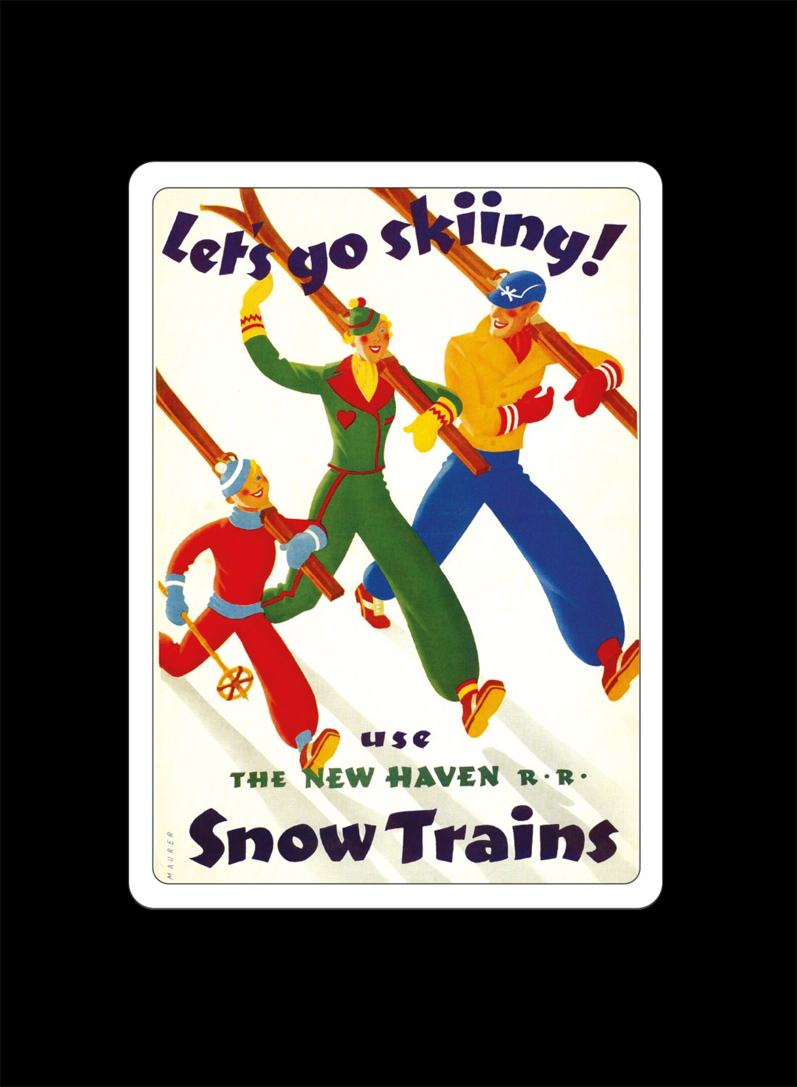 Ski Art Playing Cards - Etsy