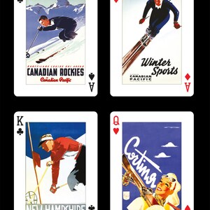 Ski Art Playing Cards - Etsy