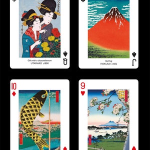 Japanese Prints Playing Cards - Etsy