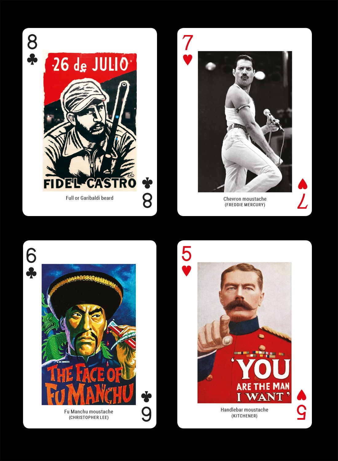 Unshaven: Beards & Moustaches Playing Cards | Etsy