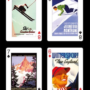 Ski Art Playing Cards - Etsy