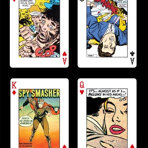 Comic Art: Vintage American Comics Playing Cards - Etsy