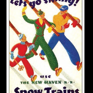 Ski Art playing cards | Etsy