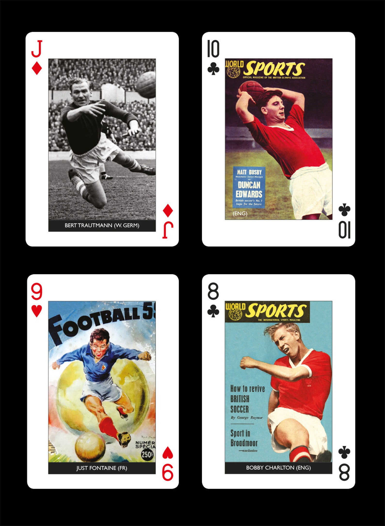 Football Legends & Memories Playing Cards - Etsy