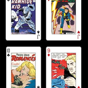 Comic Art: Vintage American Comics Playing Cards - Etsy