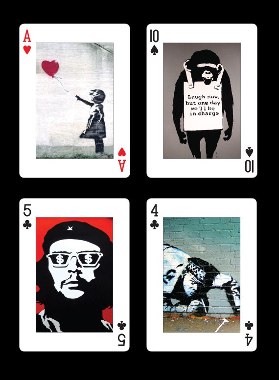 Banksy playing cards | Etsy