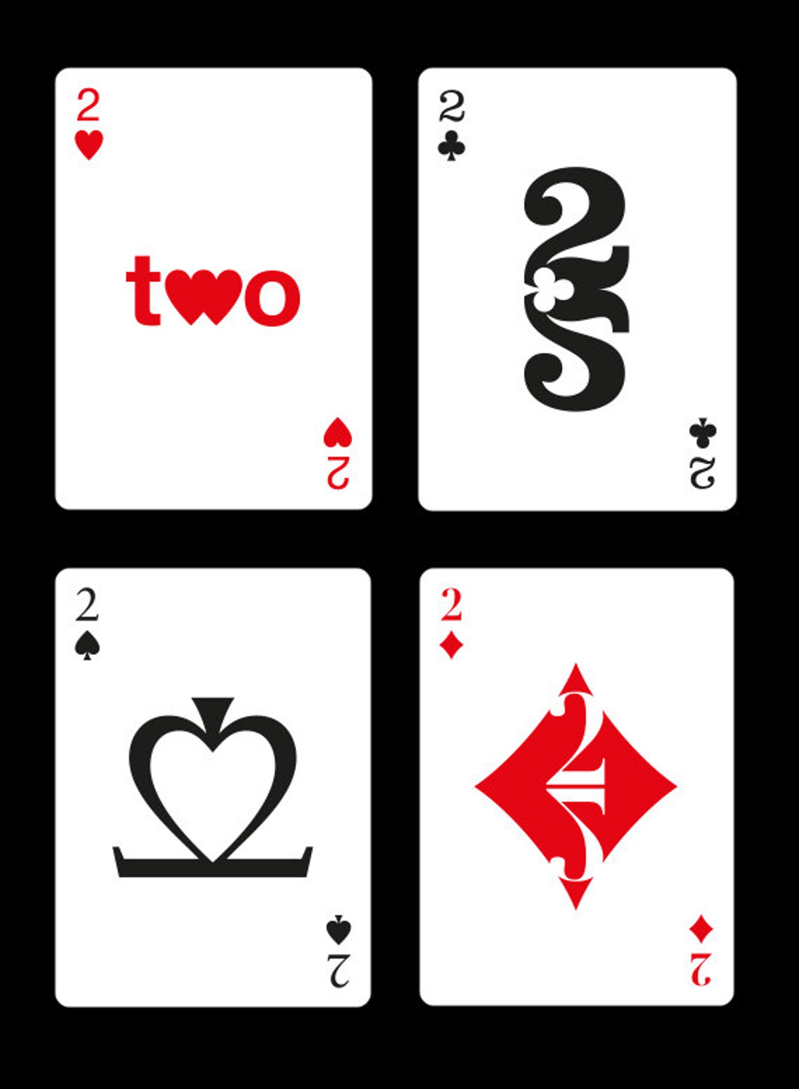 Face Pack typeface Playing Cards - Etsy