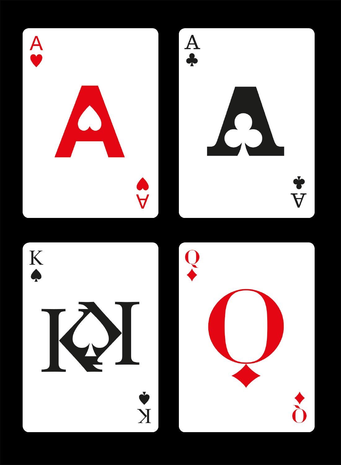 Face Pack (typeface) Playing Cards - Etsy
