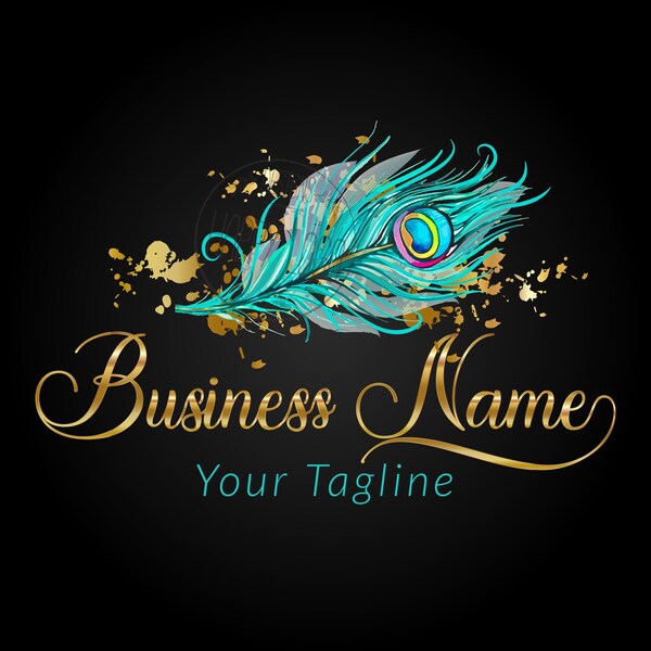 Peacock Feather Logo - Etsy