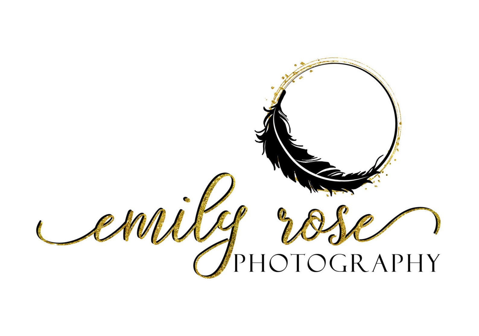 DIGITAL Feather Logo Custom Logo Photography Logo Black - Etsy