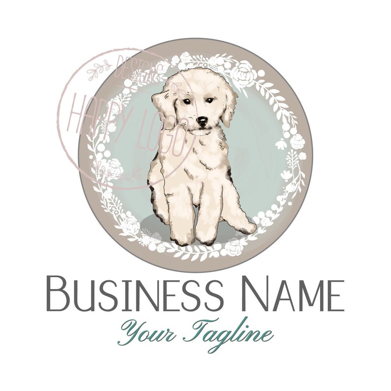 DIGITAL Custom Logo Design Labradoodle Logo Cute Puppy Logo - Etsy