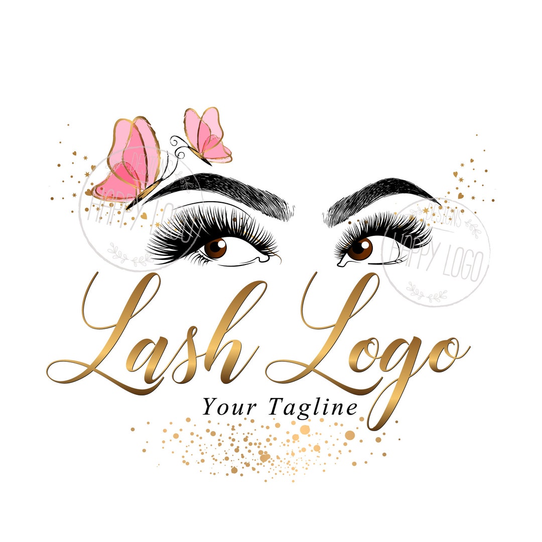 Lashes Logo, Custom Logo Design, Lash Butterfly Logo, Beauty Logo ...