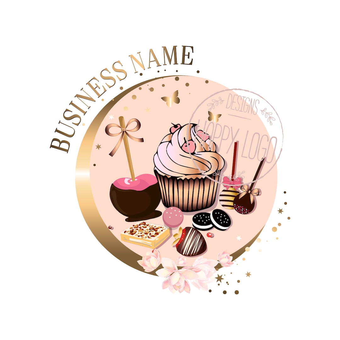 Bakery Logo, Sweets Logo, Custom Logo Design, Muffin Cupcake ...