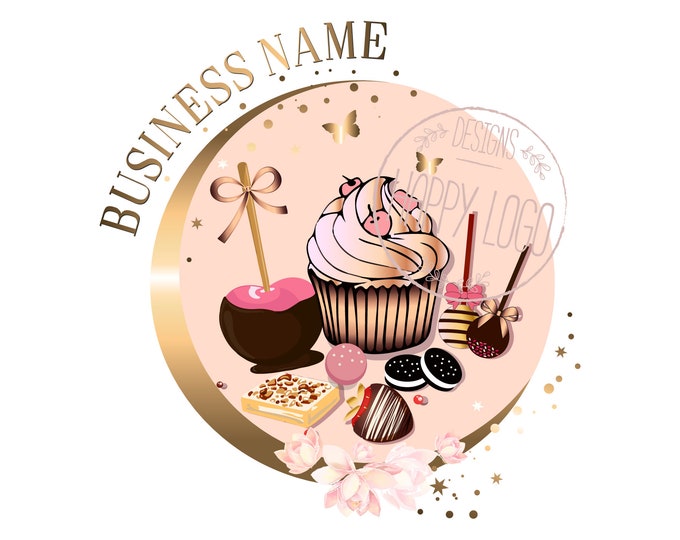Editable Watercolor Baking Logo for Home Bakers DIY Bakery Logo for ...