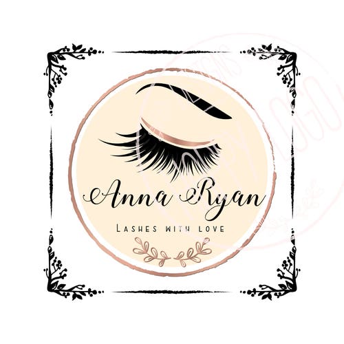 3X DIGITAL Custom Logo Lashes Logo Lashes Beauty Logo | Etsy