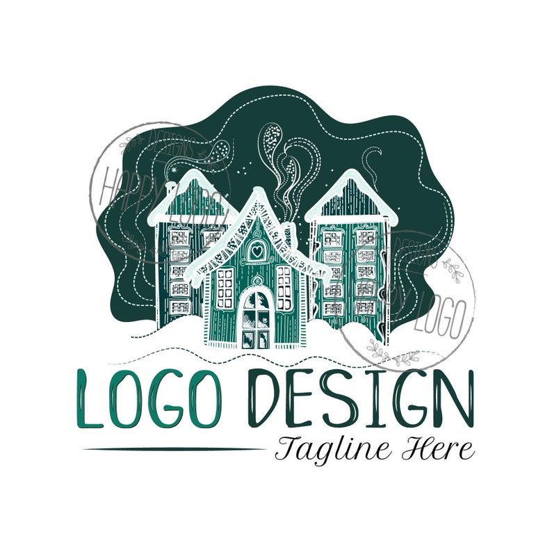 DIGITAL Custom Logo Design Cute Houses Logo House Logo Boho | Etsy