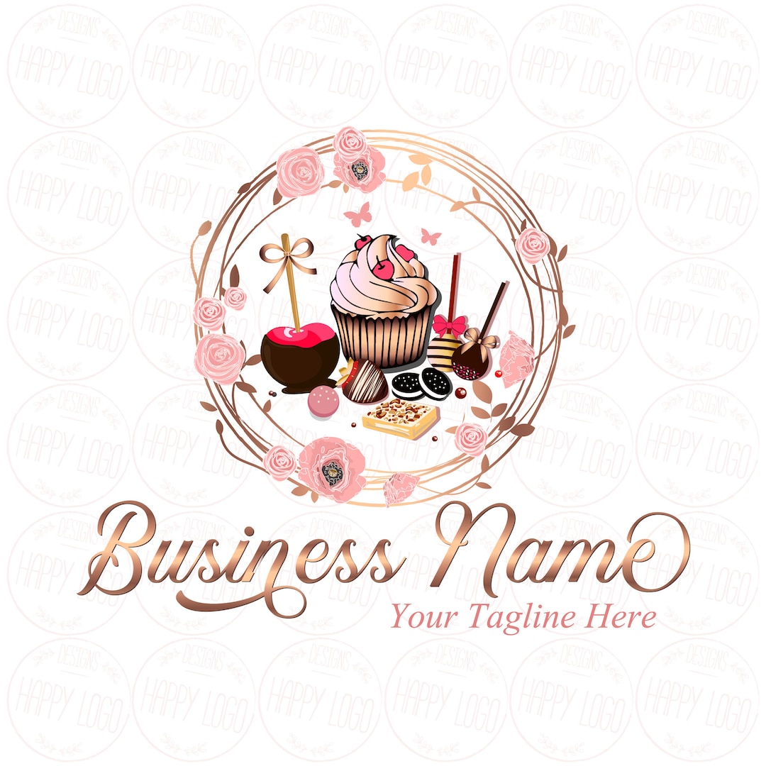 Custom Logo Design, Bakery Logo, Baking Logo, Cupcake Logo, Vector Logo ...