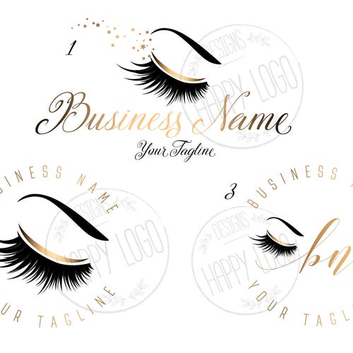 3X DIGITAL Custom Logo Lashes Logo Lashes Beauty Logo | Etsy