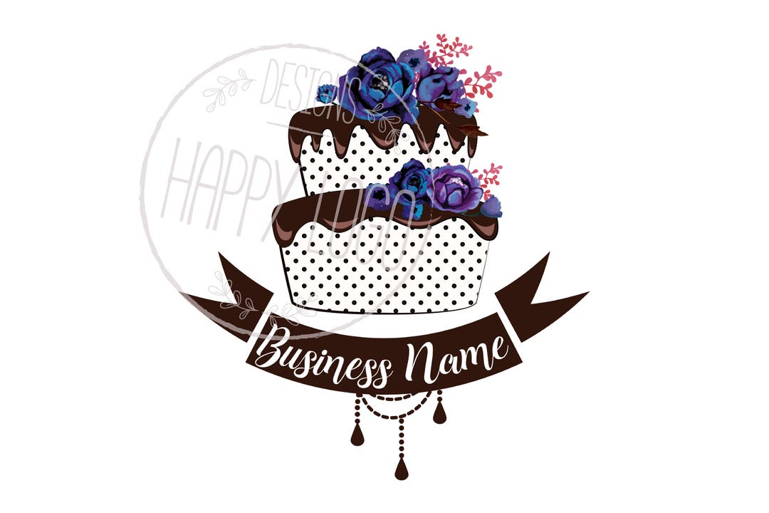 Custom Logo Design, Watercolor Cake Logo, Bakery Logo, Baking Logo ...