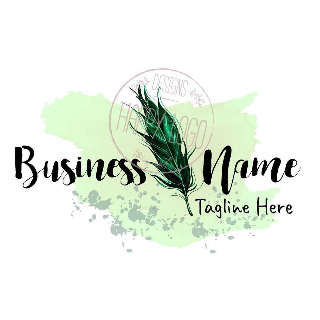 Feather Logo, Notary Logo, Boutique Fashion Logo, Beauty Salon Logo ...