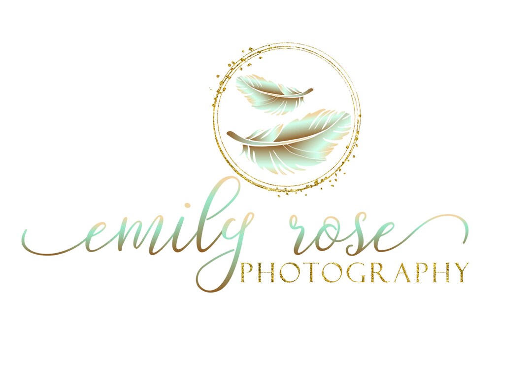 DIGITAL Feather Logo Custom Logo Design Photography Logo - Etsy