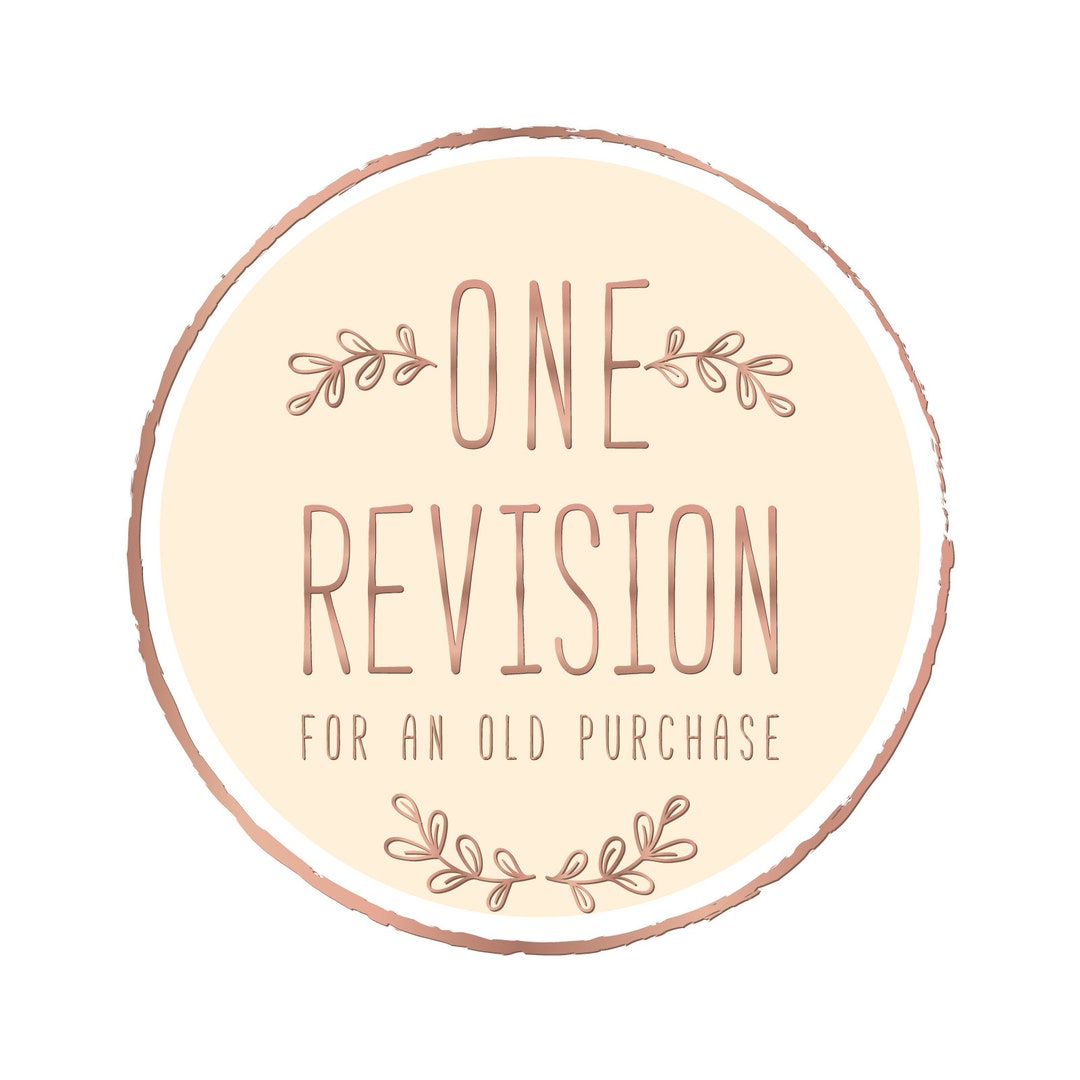 Add On- One Revision- Font Change - Name Change - Etsy