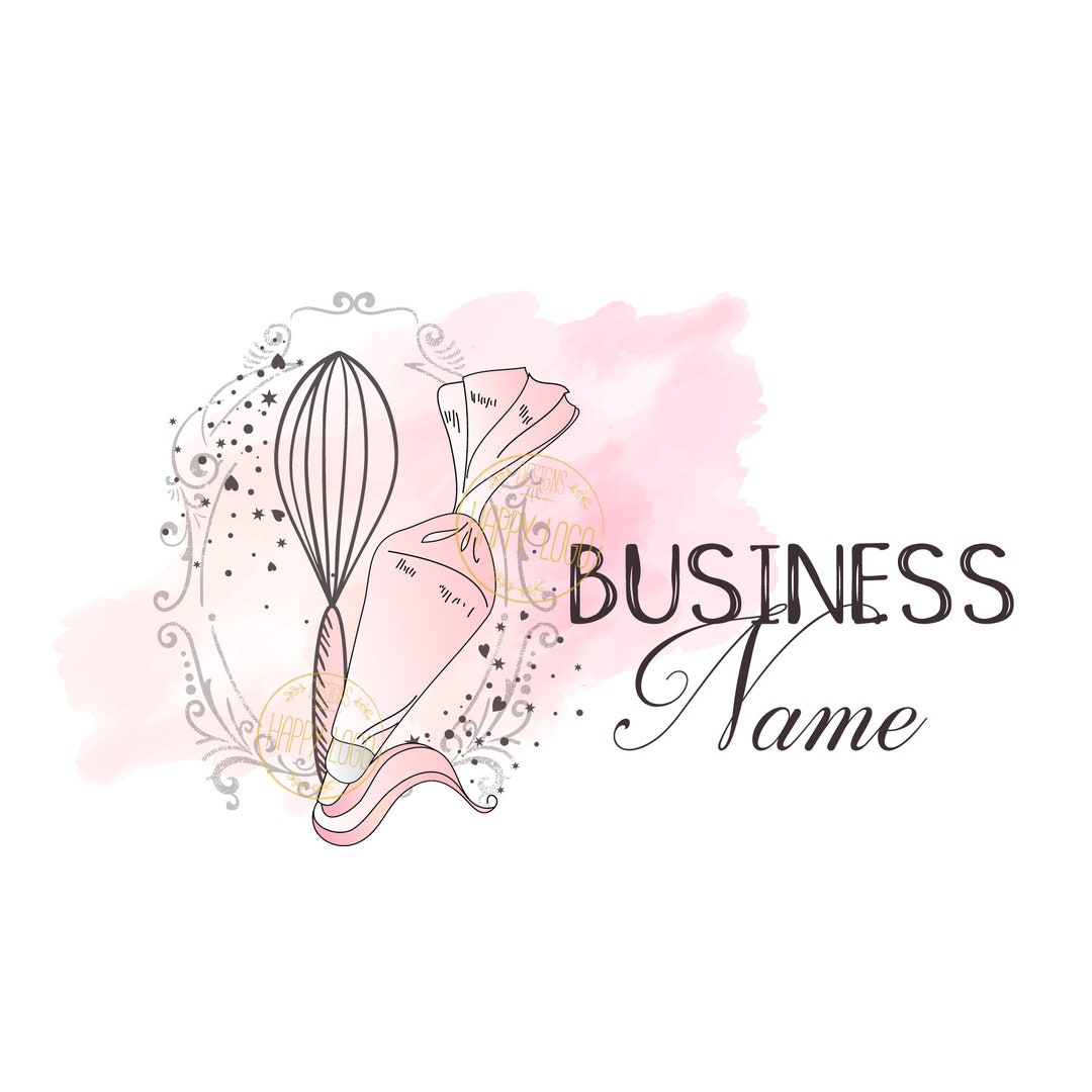 DIGITAL Custom Logo Design Piping Bag Whisk Logo Piping Bag - Etsy