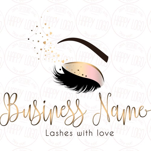 DIGITAL Custom Logo Design Lashes Logo Lashes Beauty Logo - Etsy
