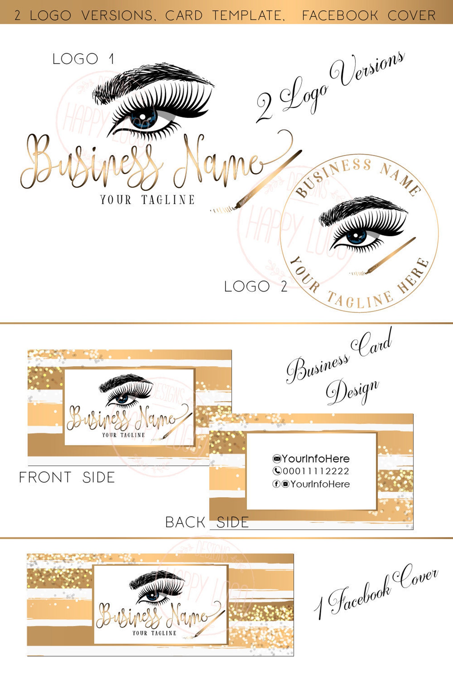 Microblading Logo Logo Design Branding Pack Microblading | Etsy