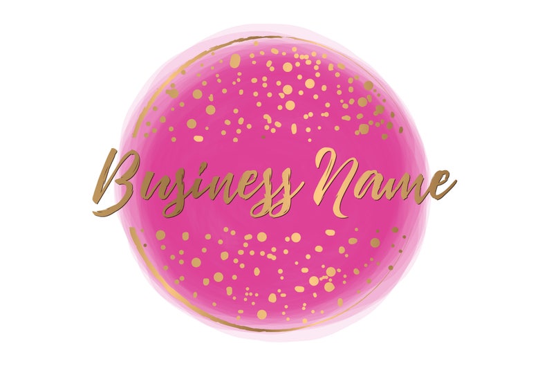 DIGITAL Gold Hot Pink Photography Logo Watercolor Watermark - Etsy