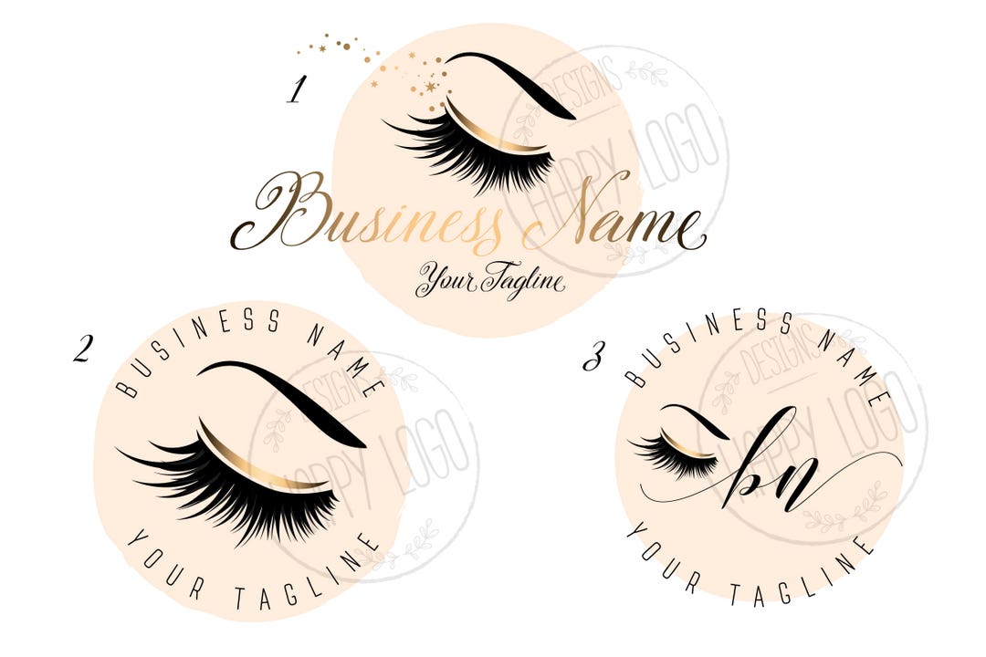 3X DIGITAL Custom Logo, Lashes Logo, Lashes Beauty Logo, Makeup Logo ...
