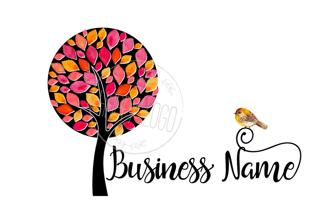 Tree Logo, Watercolor Tree Logo, Children Boutique Logo, Business Logo ...