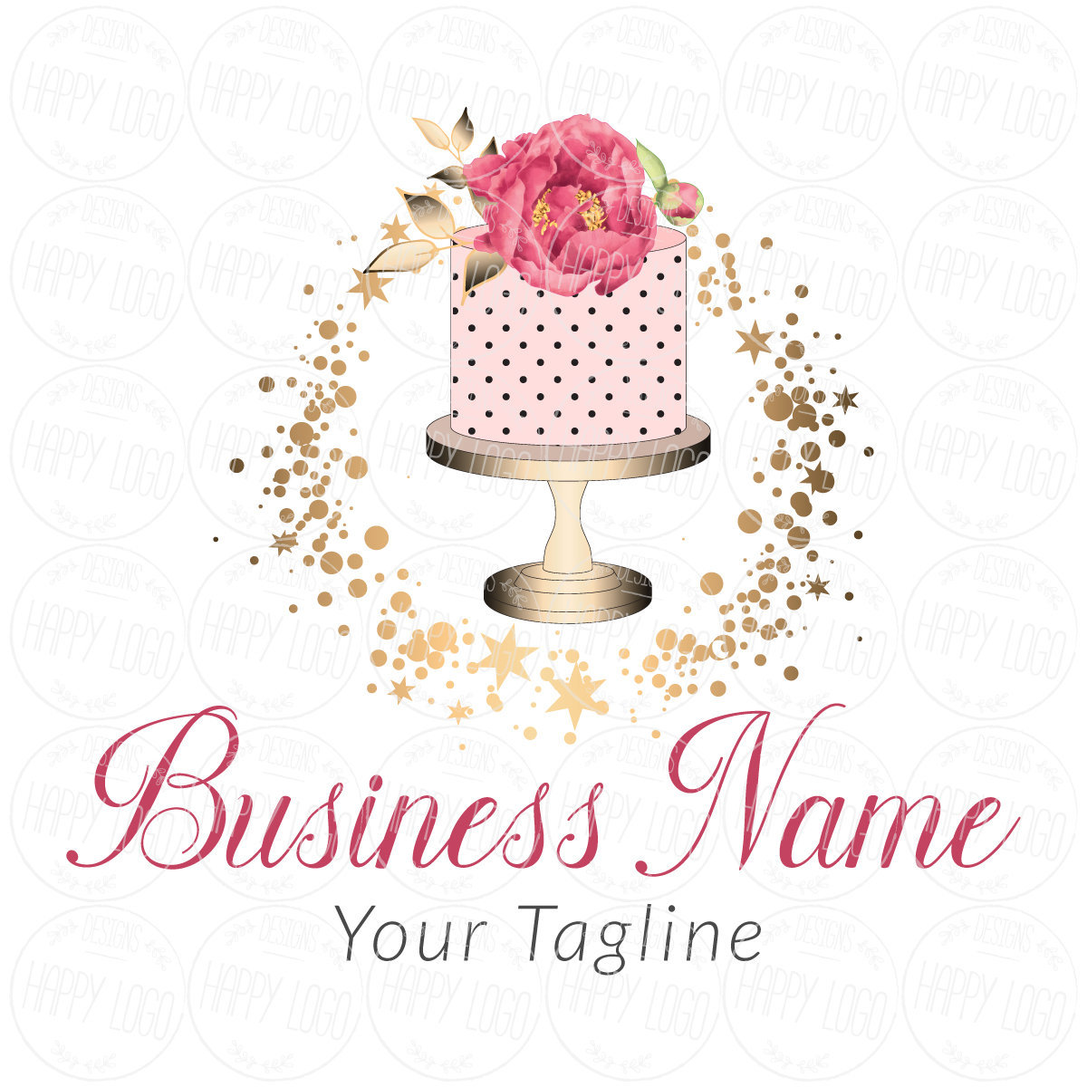 Wedding Planner Event Planner Bespoke Baker Food Cooking logo Cake Logo ...