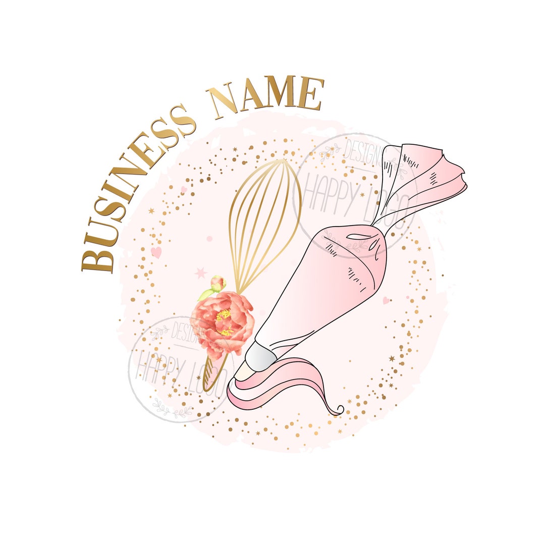 Piping Bag Whisk Logo, Whisk Bakery Logo, Custom Logo Design, Branding ...