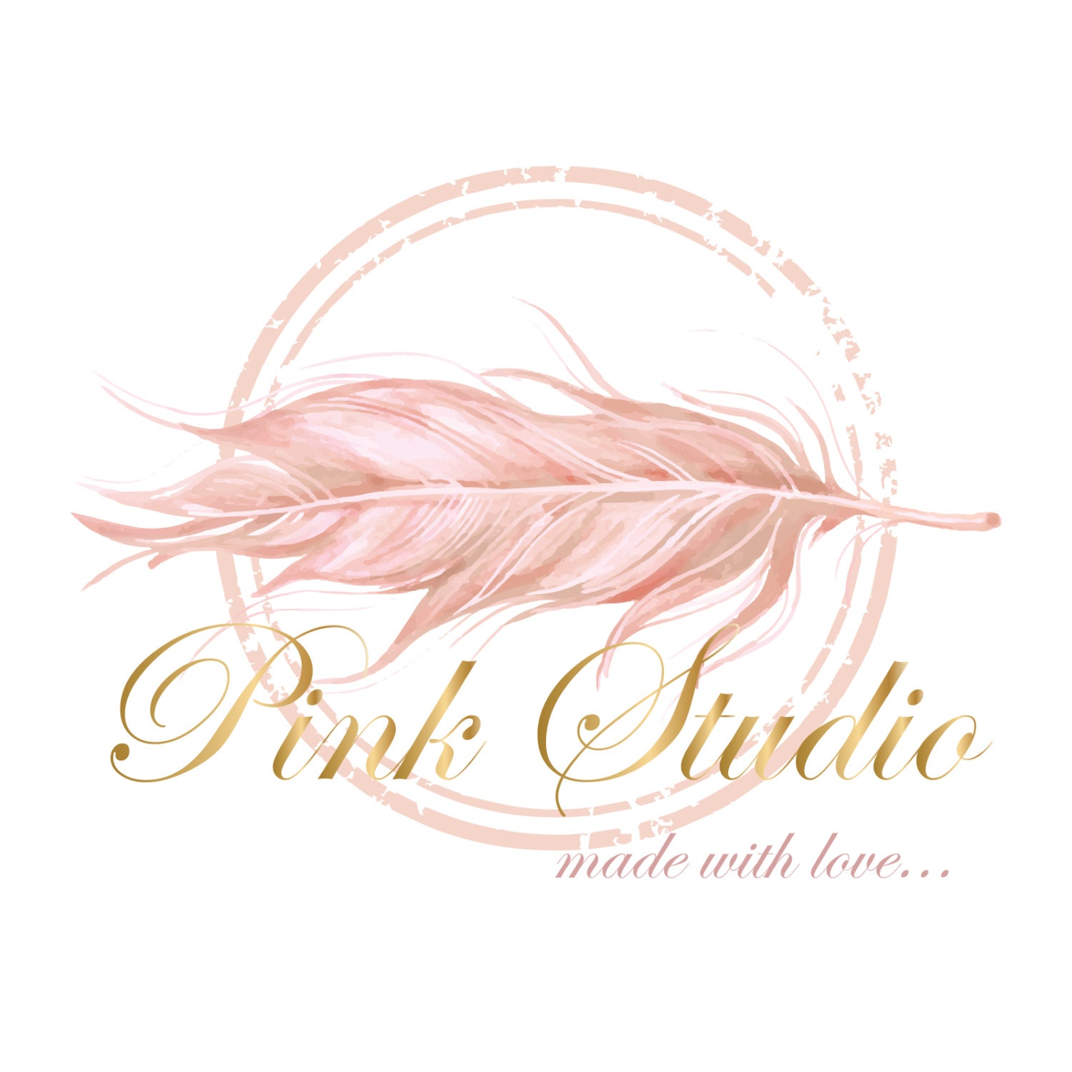 Art & Collectibles Custom logo design hand painted feather logo DIGITAL ...
