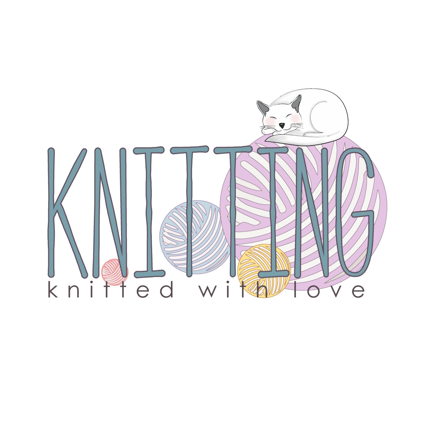 DIGITAL Custom Logo design knitting logo design sewing Logo | Etsy