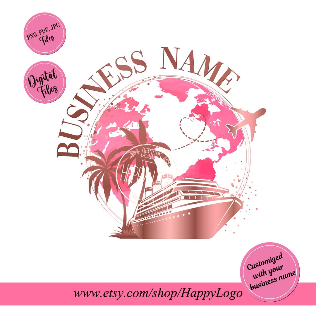 Travel Logo, Cruise Ship Tour Travel Agent Design, Travel Agency Logo ...