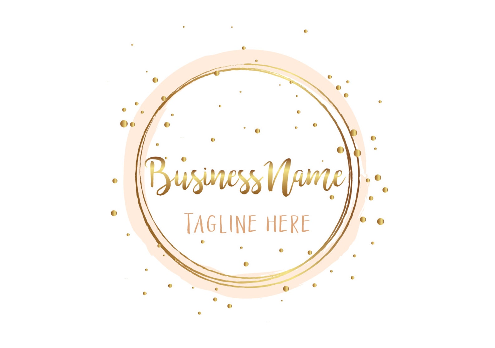 DIGITAL Gold Pink Photography Logo Watercolor Watermark | Etsy