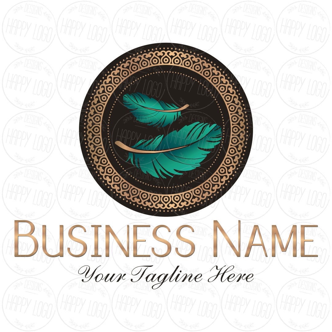 DIGITAL Feather Logo Custom Logo Design Photography Logo - Etsy
