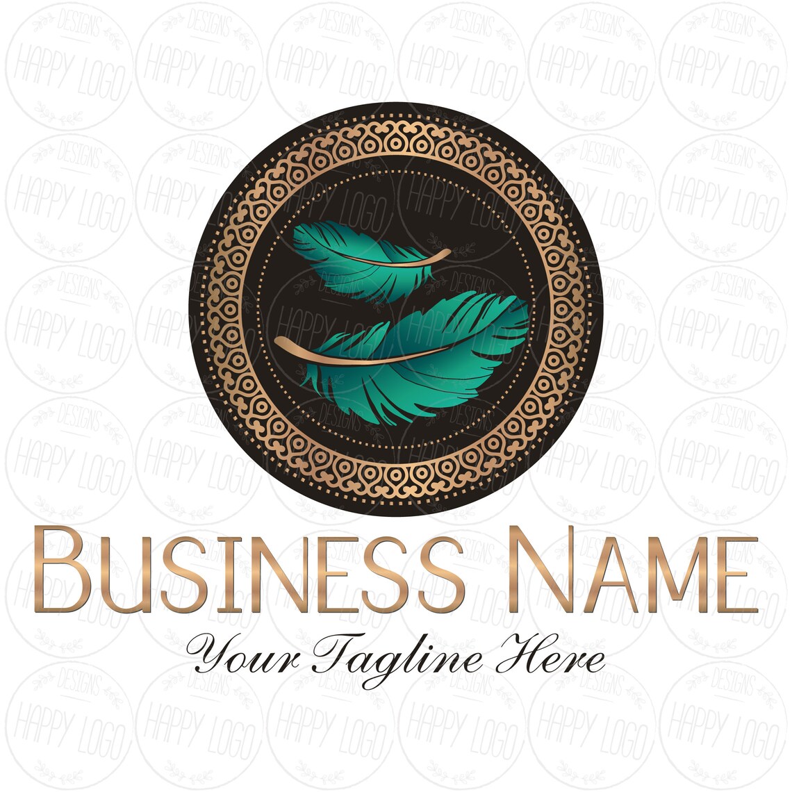 DIGITAL Feather Logo Custom Logo Design Photography Logo - Etsy